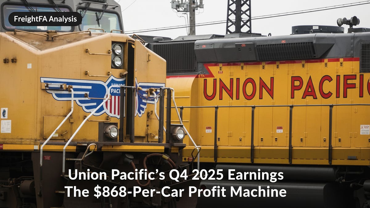 Union Pacific's Q4 2025 Earnings: The $868-Per-Car Profit Machine