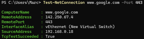 PowerShell: Test-NetConnection - by Marc Stone