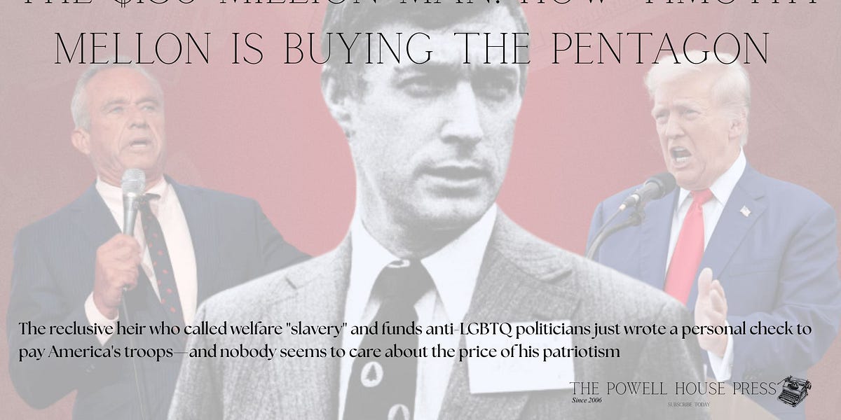 The $130 Million Man: How Timothy Mellon Is Buying the Pentagon One ...