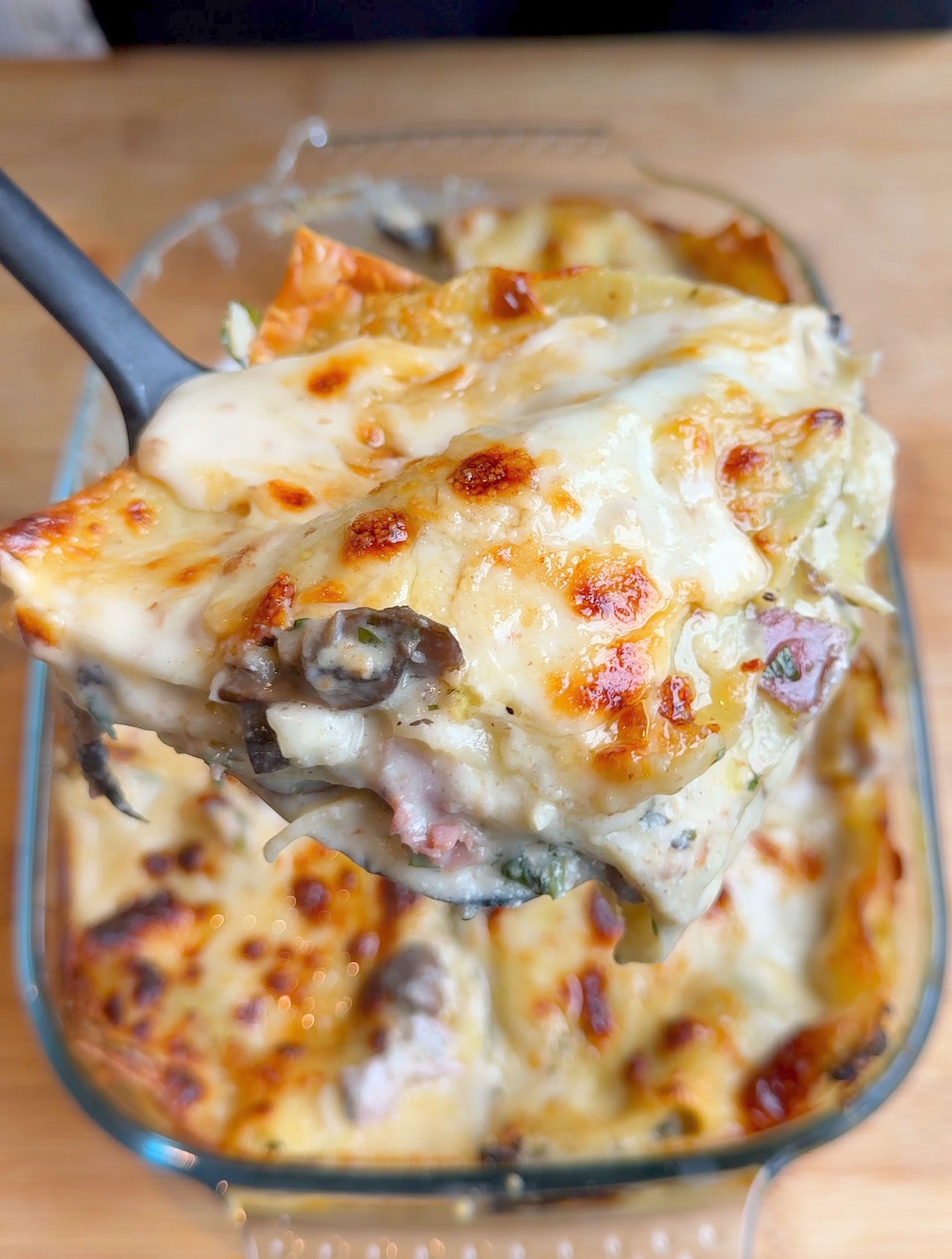 Ham, Cheddar & Mushroom Lasagne - Chef Anna Frazer