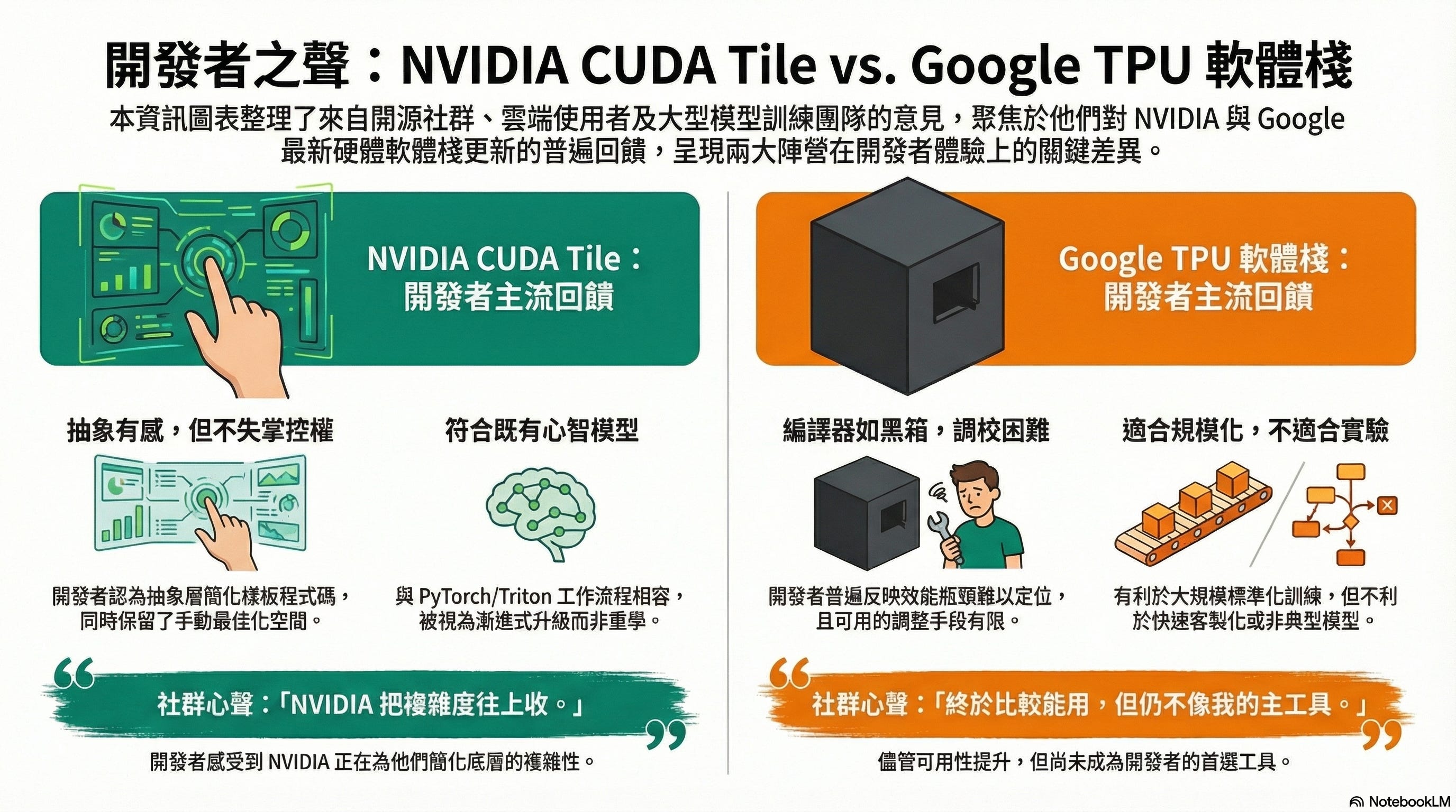 NVIDIA CUDA Tile vs. Google TPU ，傻傻分不清？ - by BASM - 看圖說故事