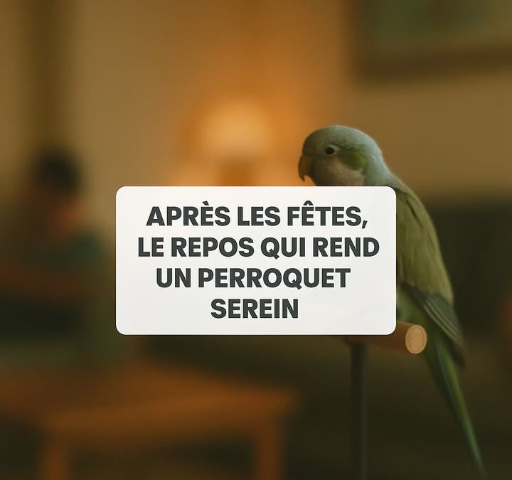 Après les fêtes, le repos qui rend un perroquet serein