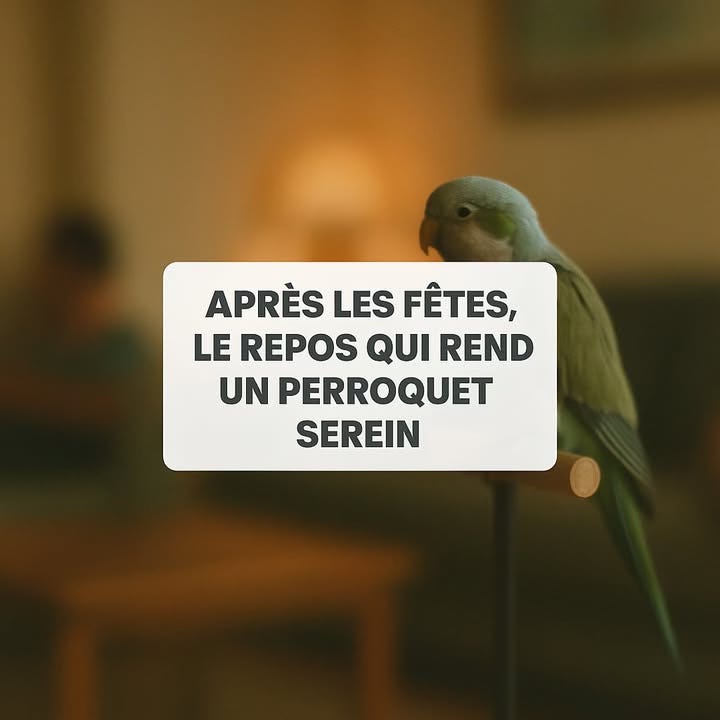 Après les fêtes, le repos qui rend un perroquet serein