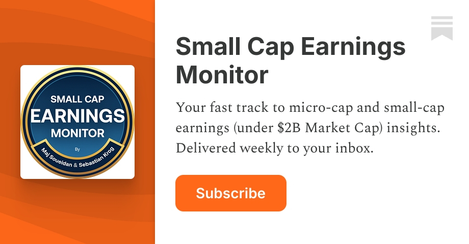 Small Cap Earnings Monitor | Substack
