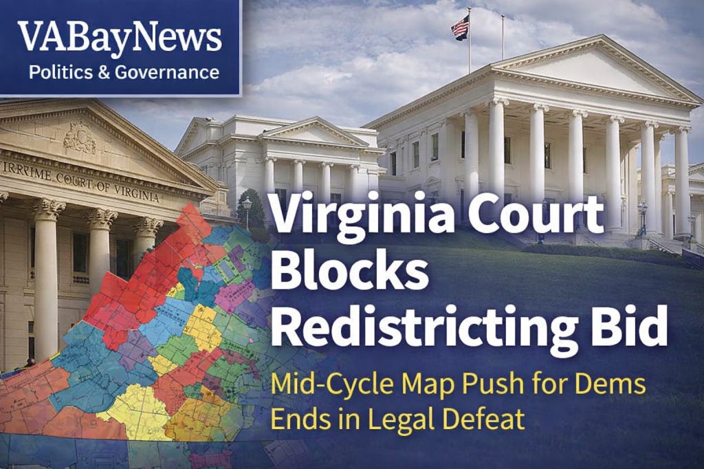 Virginia Court Halts Mid-Cycle Redistricting Push, Dealing Blow to ...