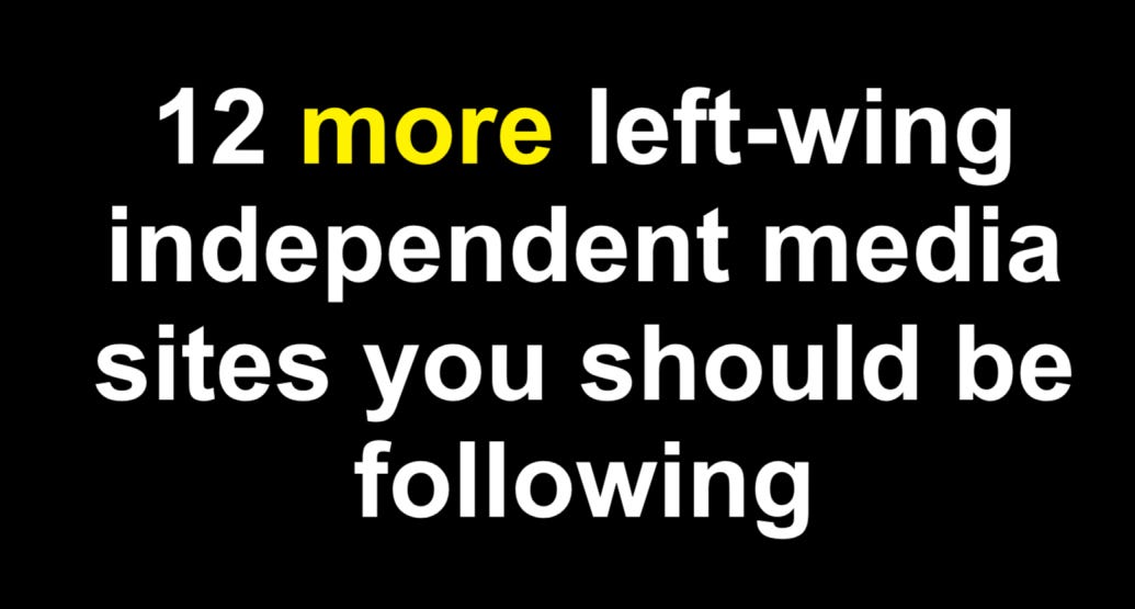 12 more left-wing independent media accounts to follow