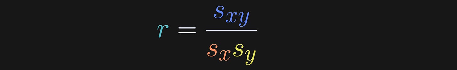 Correlation vs. best-fit line (regression)