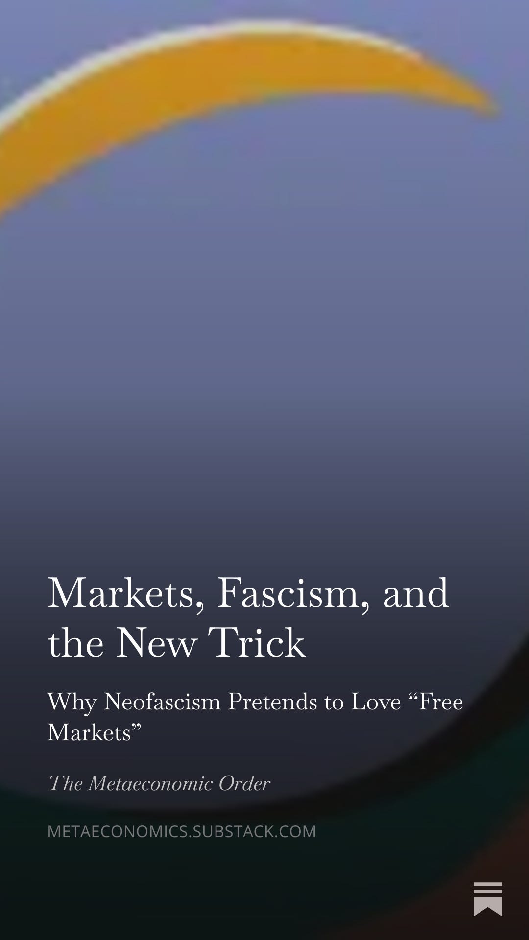 Markets, Fascism, and the New Trick - by MetaEconGary