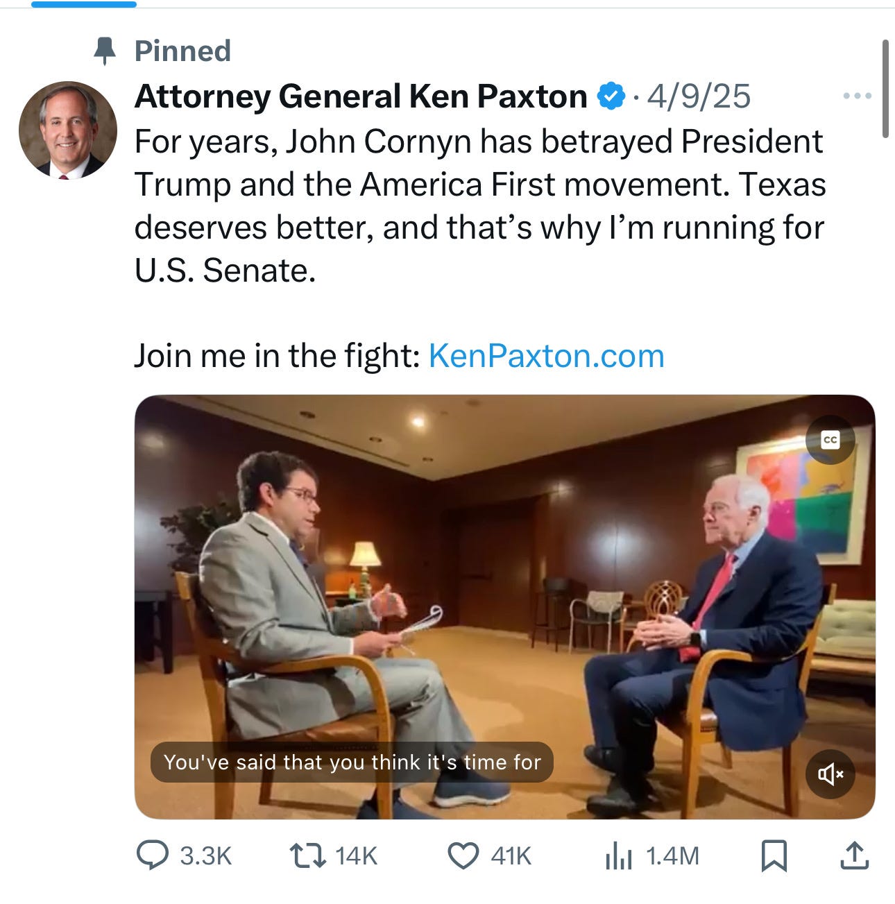 When We Flip Texas Blue, We Lose Ken Paxton Too