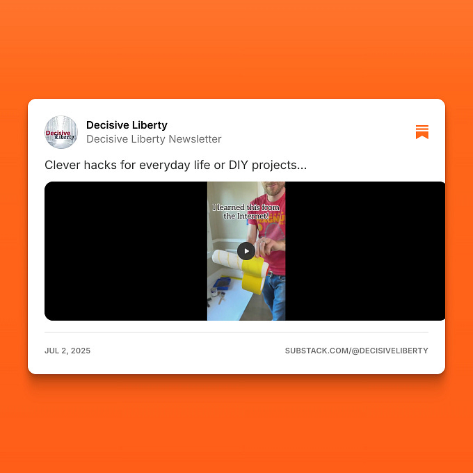 Decisive Liberty (@decisiveliberty): "Clever hacks for everyday life or DIY projects…"