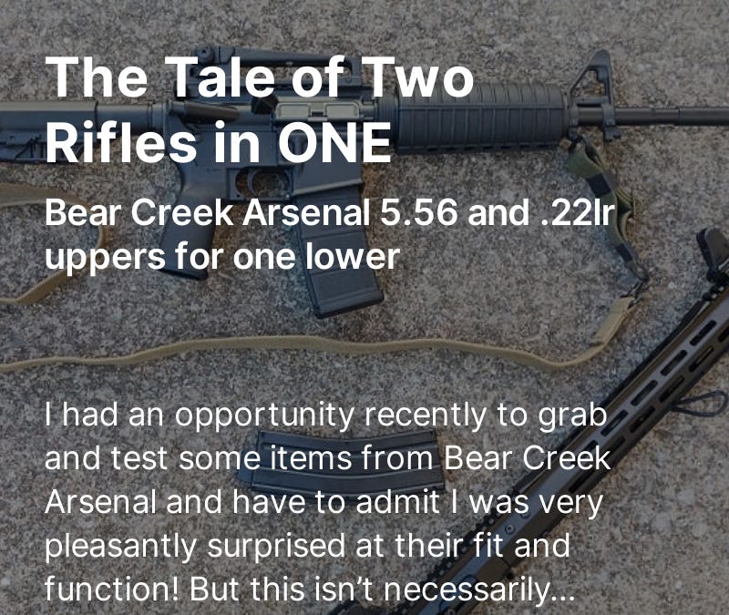 two rifles