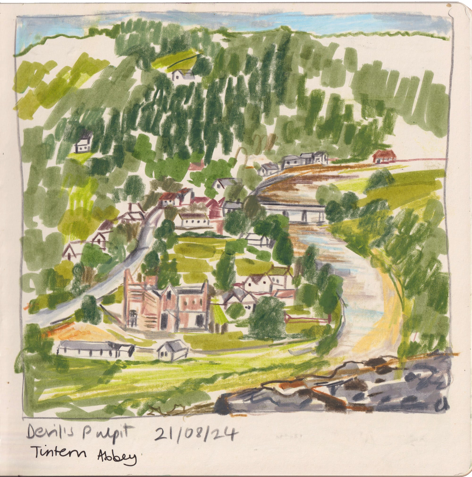 August Sketchbook pages - by Melanie Chadwick