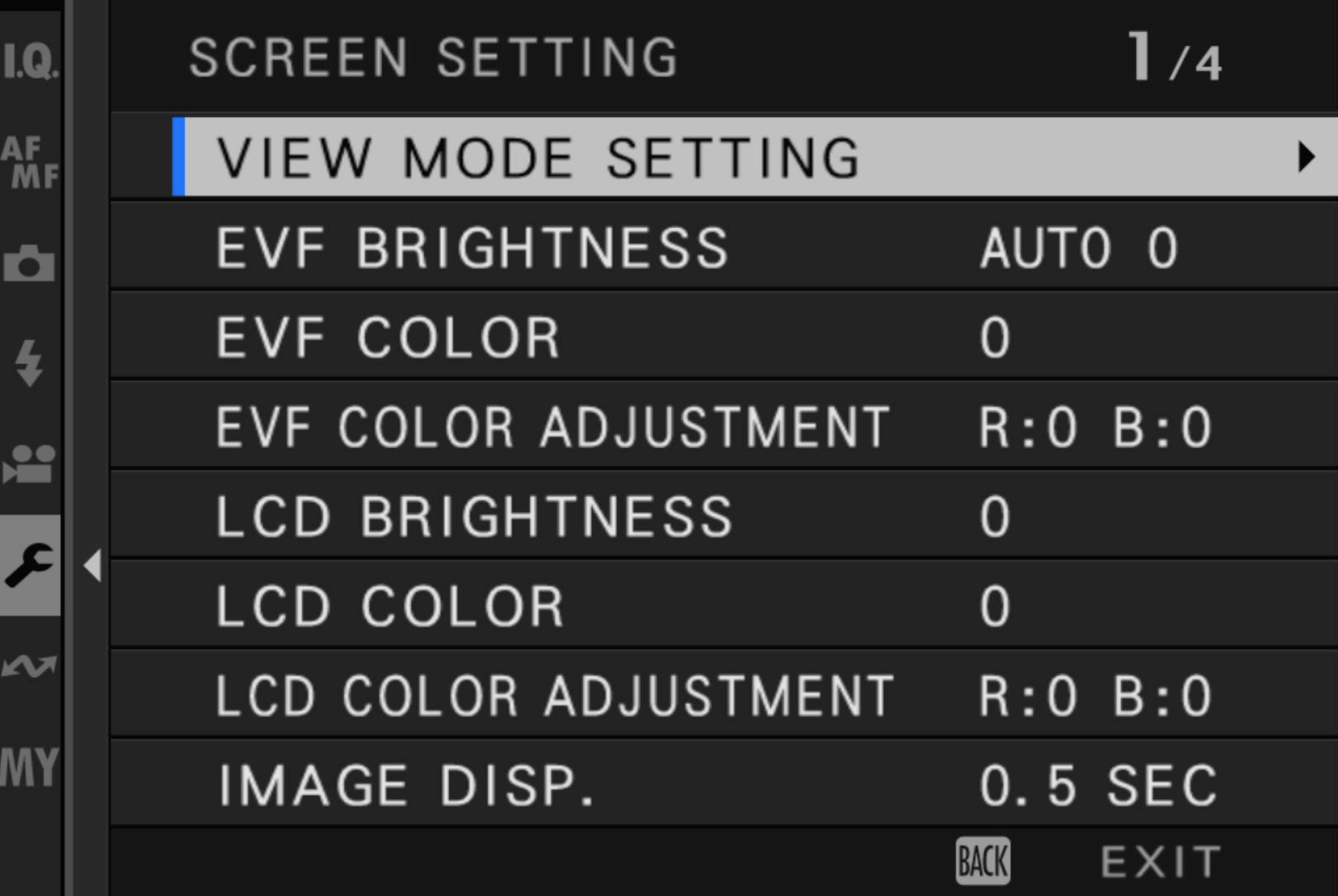 Fujifilm X Series Fuji X-T5: Understanding Screen Setting Menu (Post 1/2)