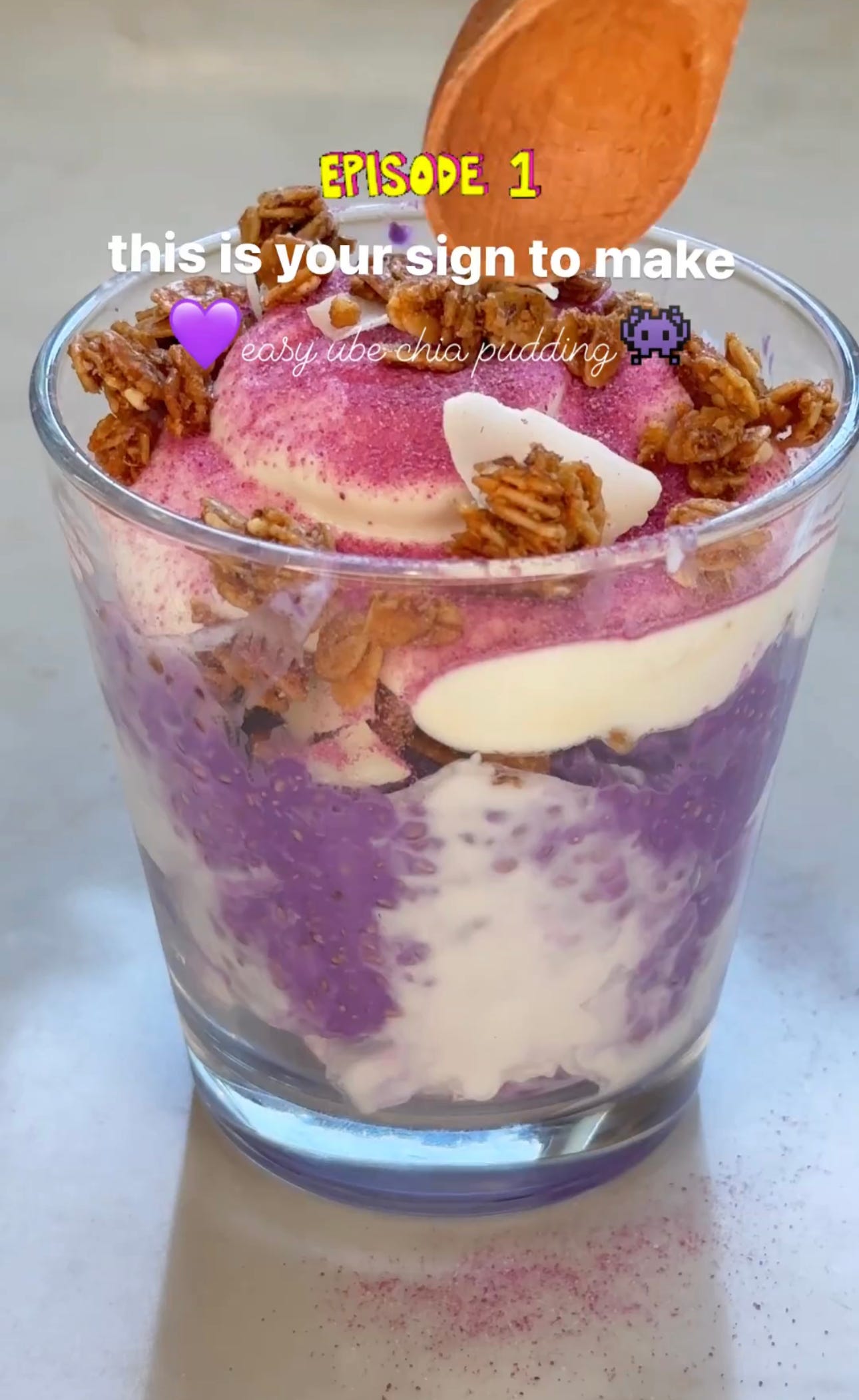 easy eats with kat #001: 'ube tiramisu' chia pudding recipe and reflection