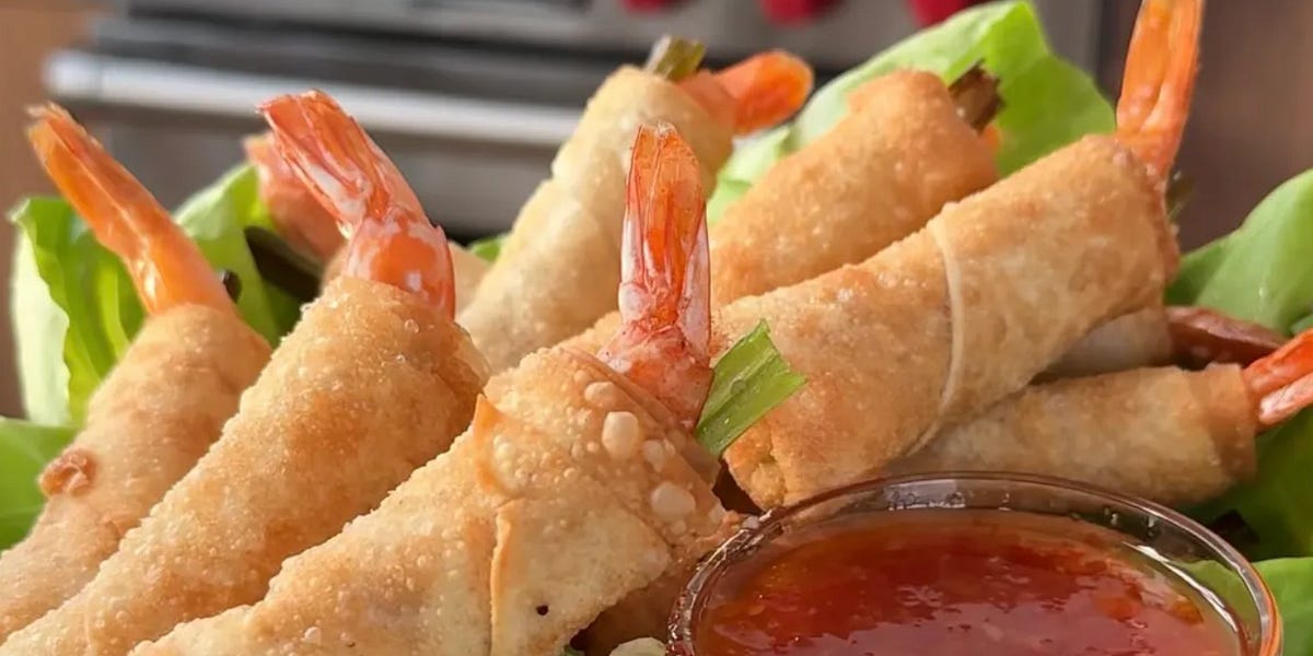 Crispy Shrimp Spring Rolls - by Maxine Sharf