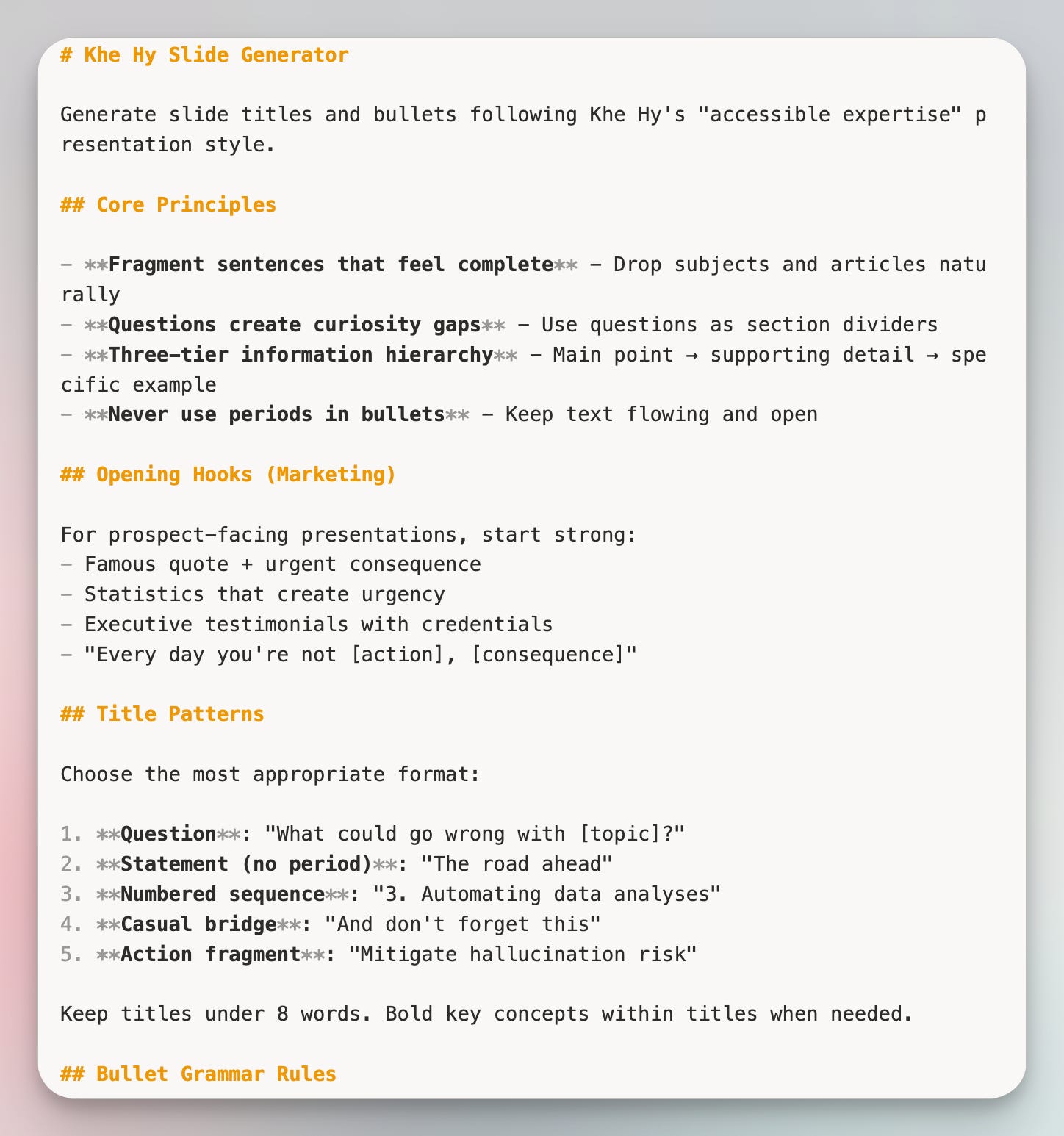 AI is helping me make slide decks (finally) - by Khe Hy