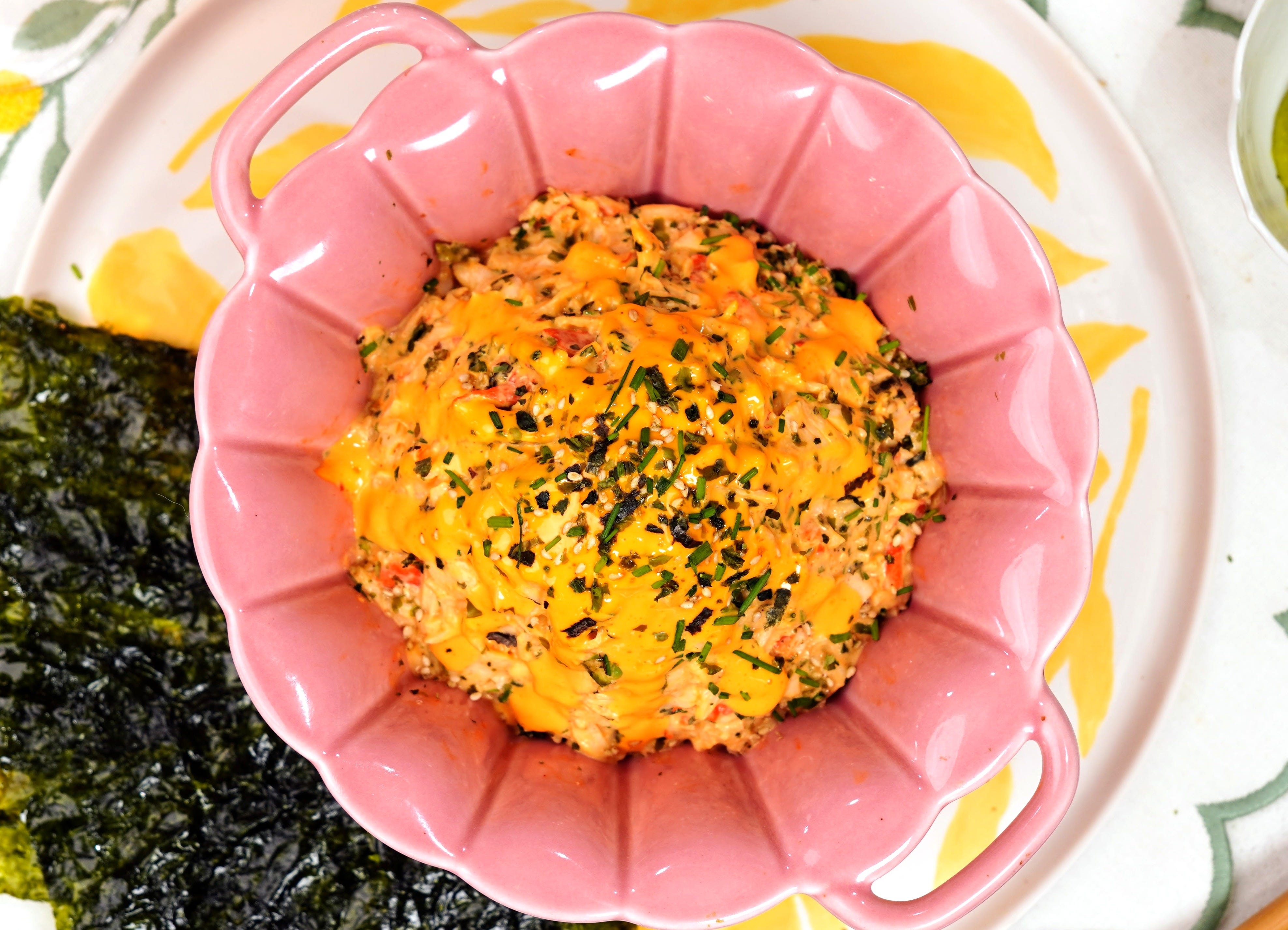 Volcano Roll Dip & Rosé - by Stephanie Cameron - Wine & Dip