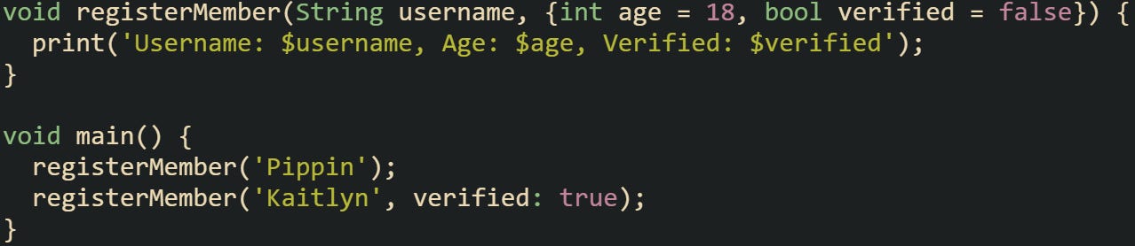 Function Parameters in Dart - Alexander Obregon's Substack