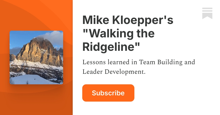 Mike Kloepper's "Walking the Ridgeline" | Substack