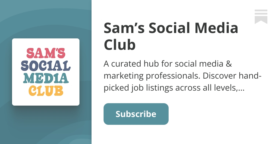 Sam’s Social Media Club | Substack