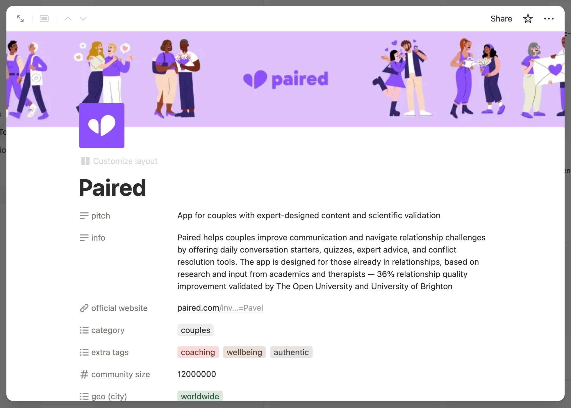Paired 📱 Relationship Tech tools