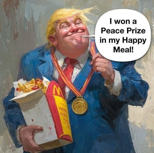 Gollum Trump wins Happy Meal Peace Prize - by Gavin rocks!