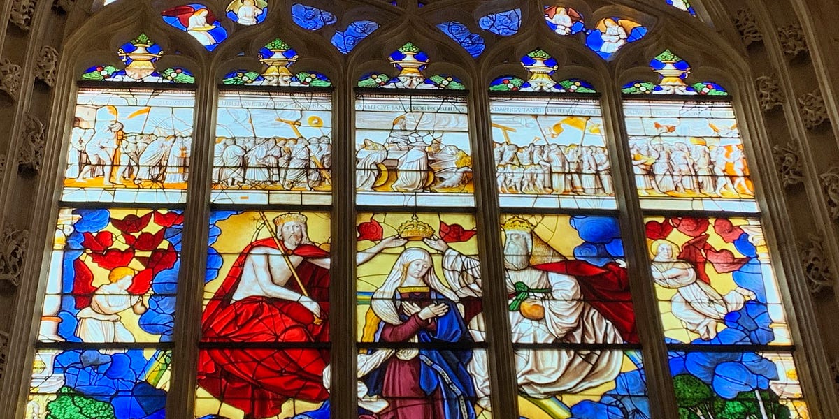 Translating Titian's Triumph of Christ to a Gothic Stained-glass Window