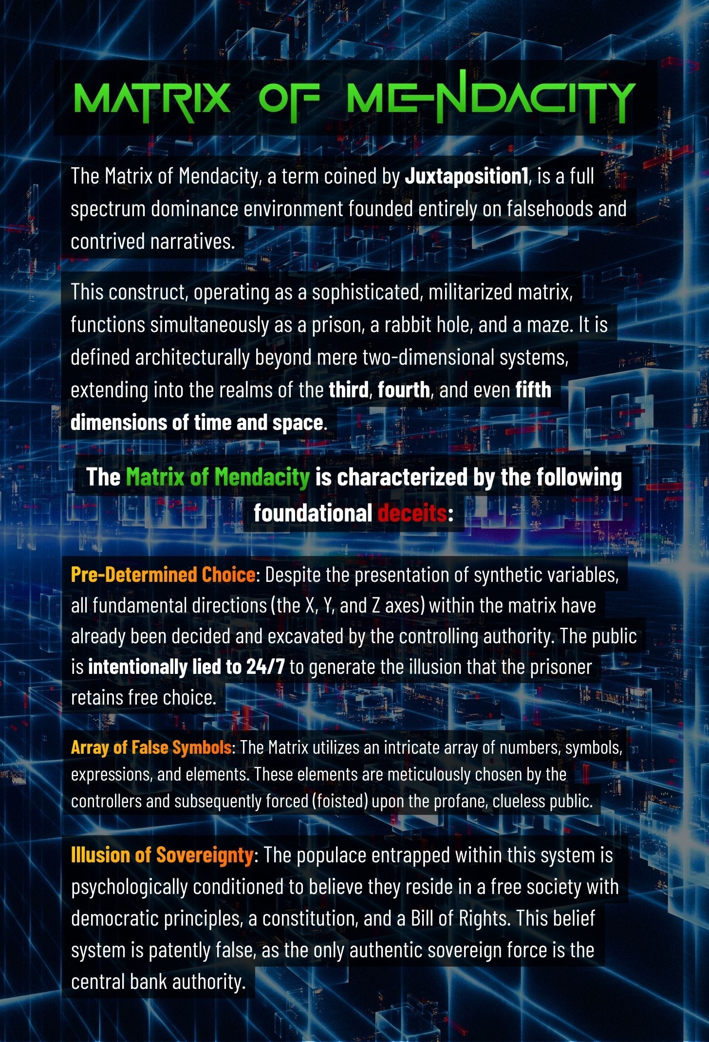 The MATRIX OF MENDACITY Masterclass (Ep. 7) /w Urban & Juxtaposition1