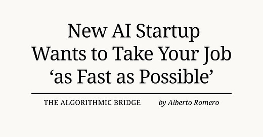 The Algorithmic Bridge | Alberto Romero | Substack