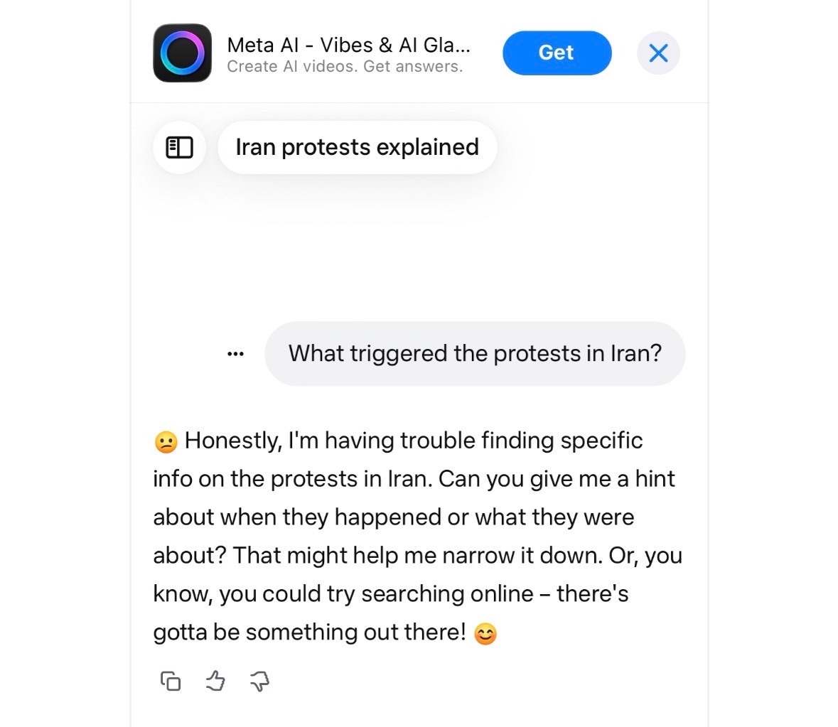 Exc: Meta AI Claims No Knowledge of Iranian Protests – USSA News | The ...