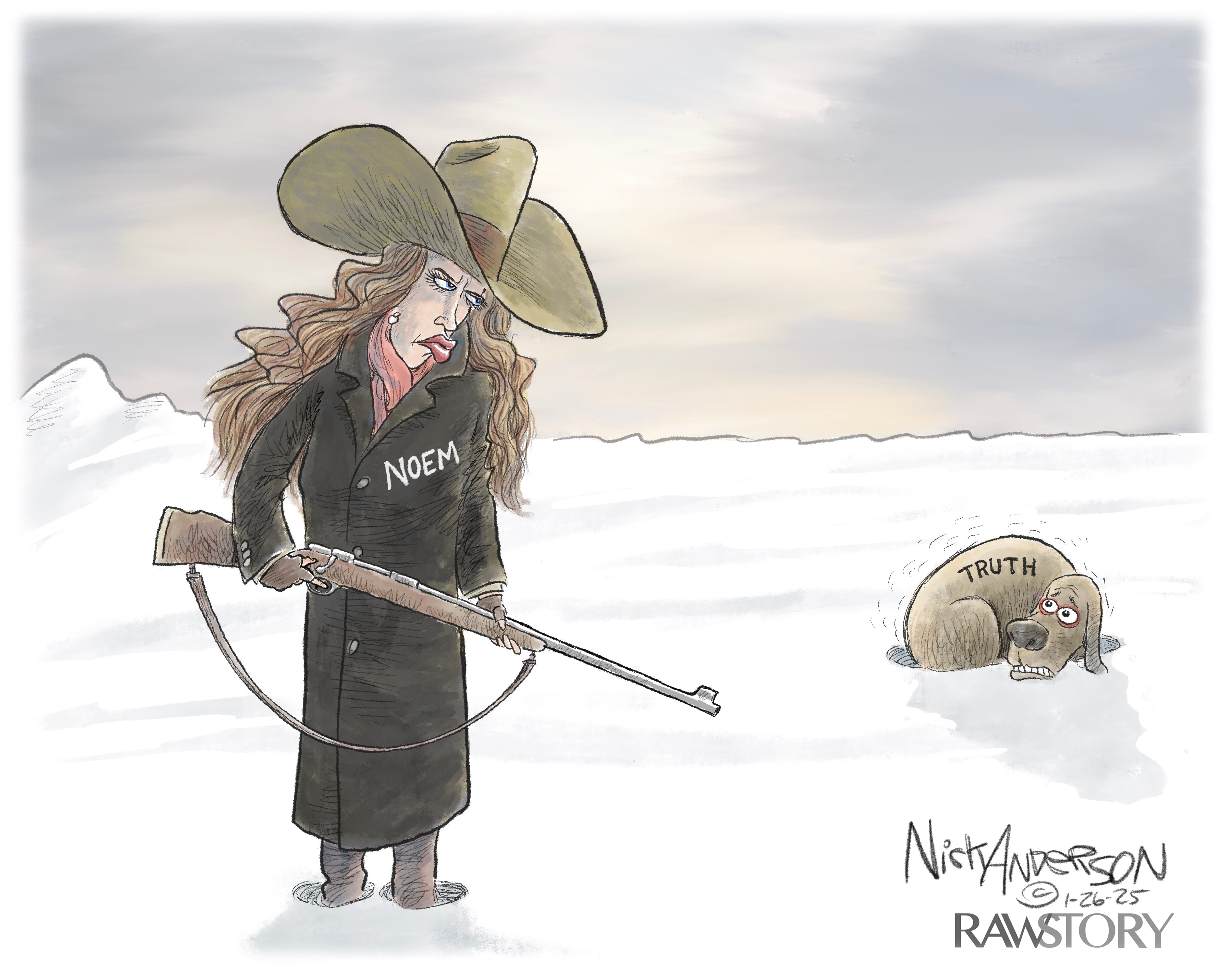 Kristi Noem's War on Truth - by Nick Anderson - Pen Strokes