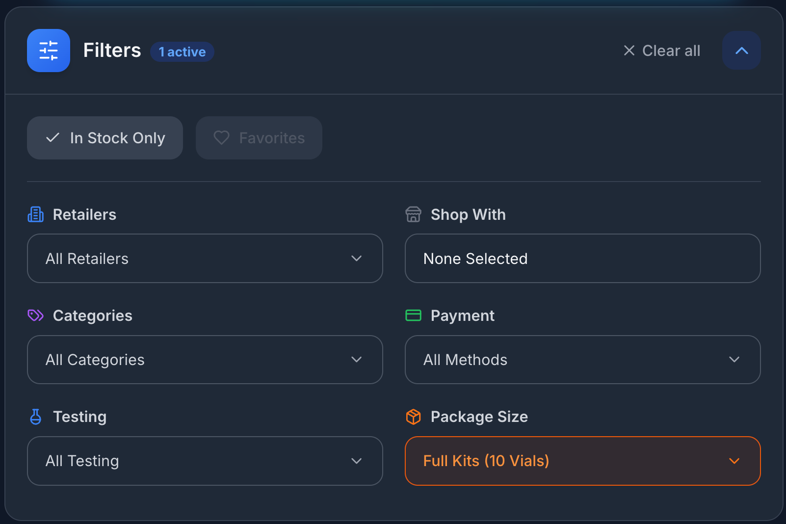 New Peptide Price Feature: Package Size Filter - by Derek