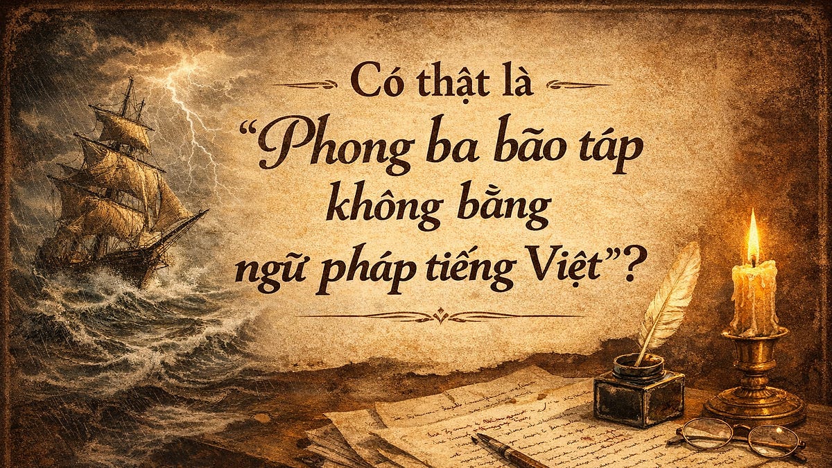 Có thật là “Phong ba bão táp không bằng ngữ pháp tiếng Việt”?