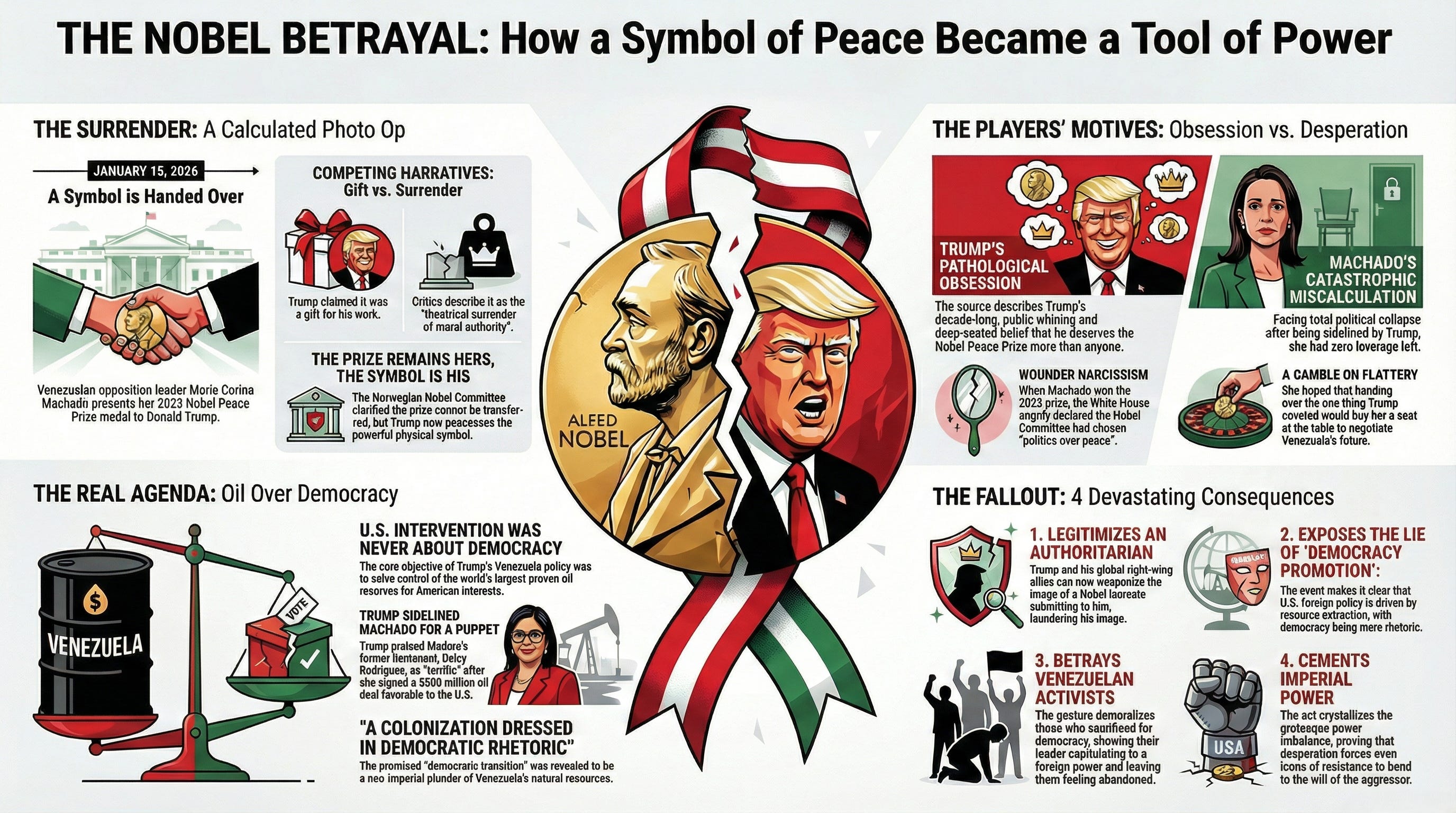 “María Corina Machado’s Nobel Betrayal” - 16 January 2026