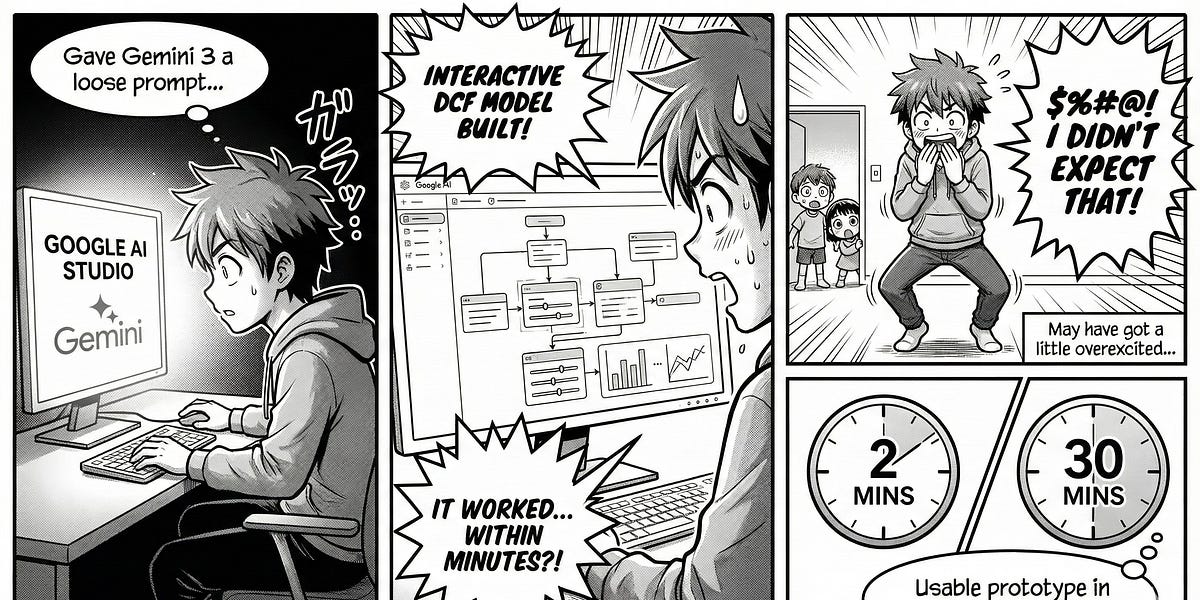 Vibe Coding for Portfolio Managers: Interactive DCF Dashboard with Gemini 3