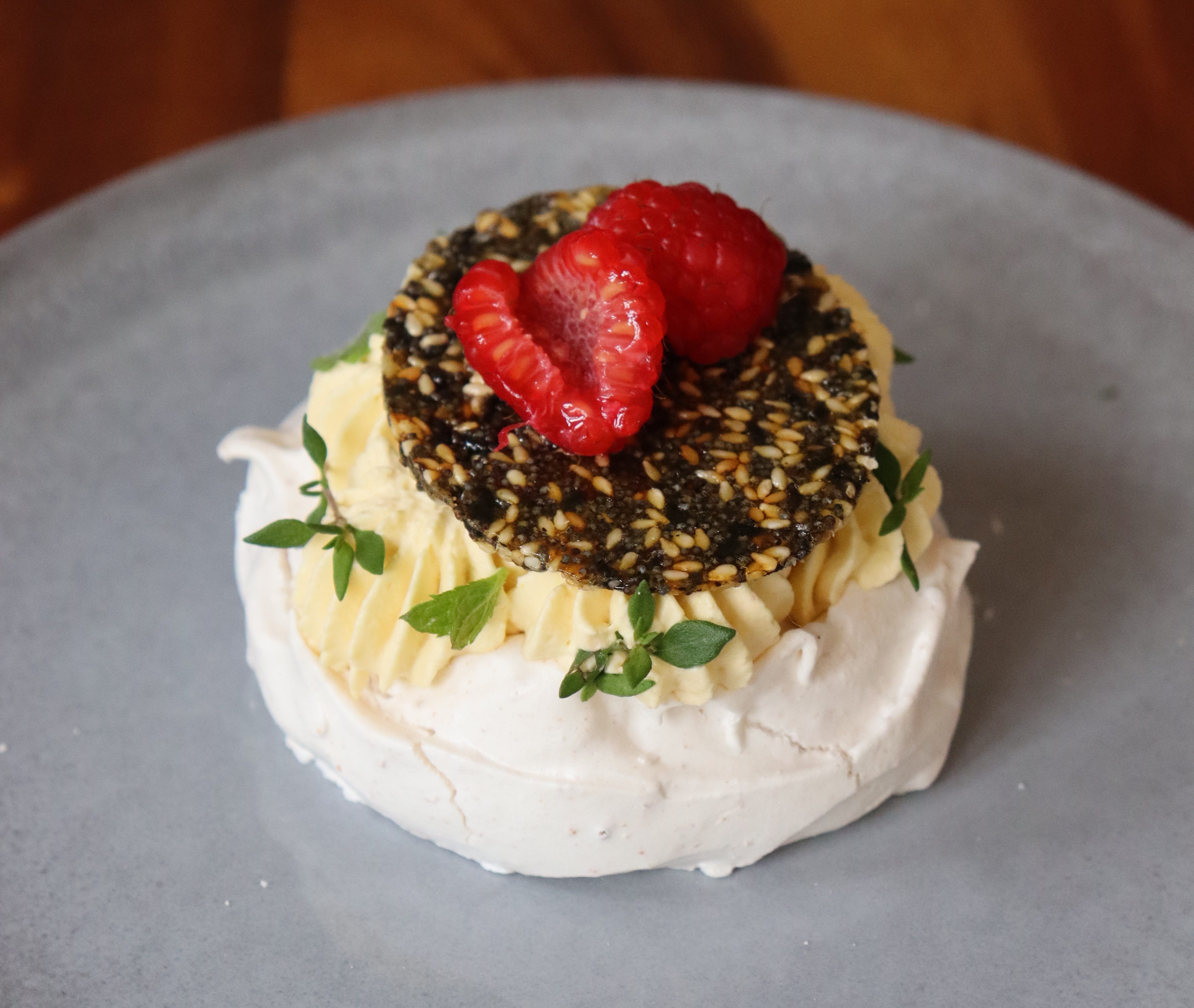 Mango Sticky Rice Meringues - by Sumayah Kazi