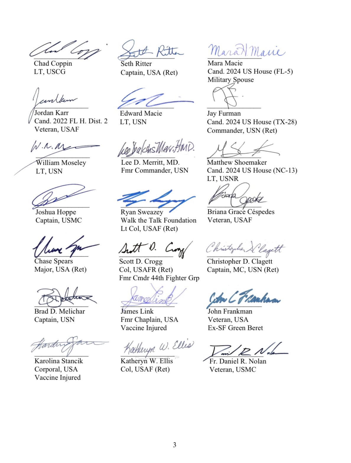 An Open Letter to the American People from Signatories of A Formal ...