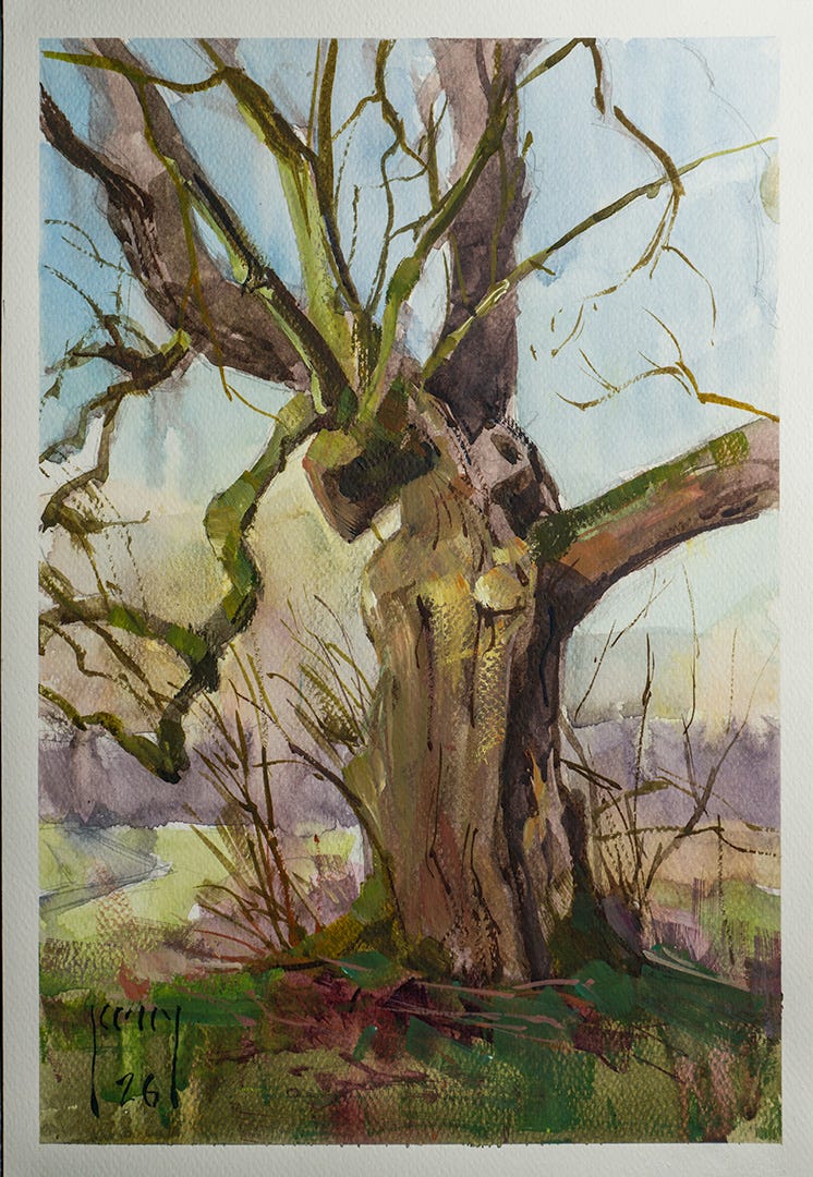 January Strada: Thirty-One Daily Paintings - Alex Kelly Art