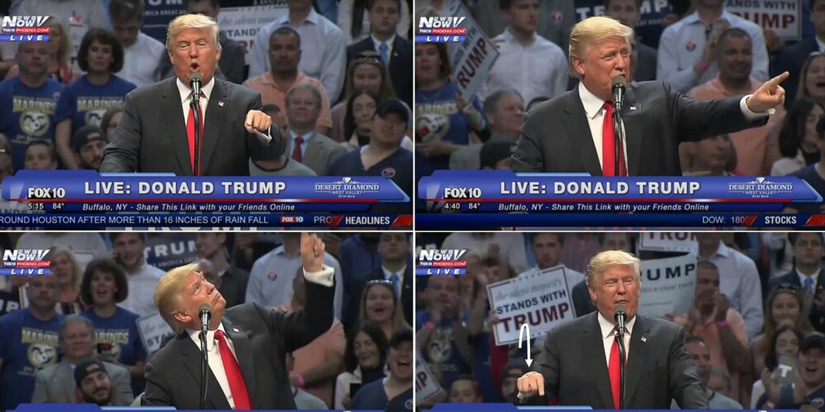 How Trump uses finger pointing to visually communicate