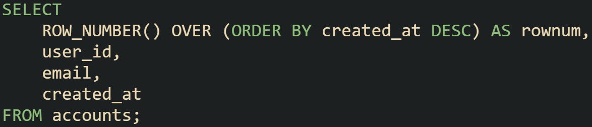 Filter Rows by Row Number for Pagination Queries