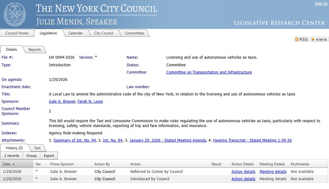 Miami Dispatch & Intro 94: NYC Robotaxis Are Coming. The Real Fight Is ...