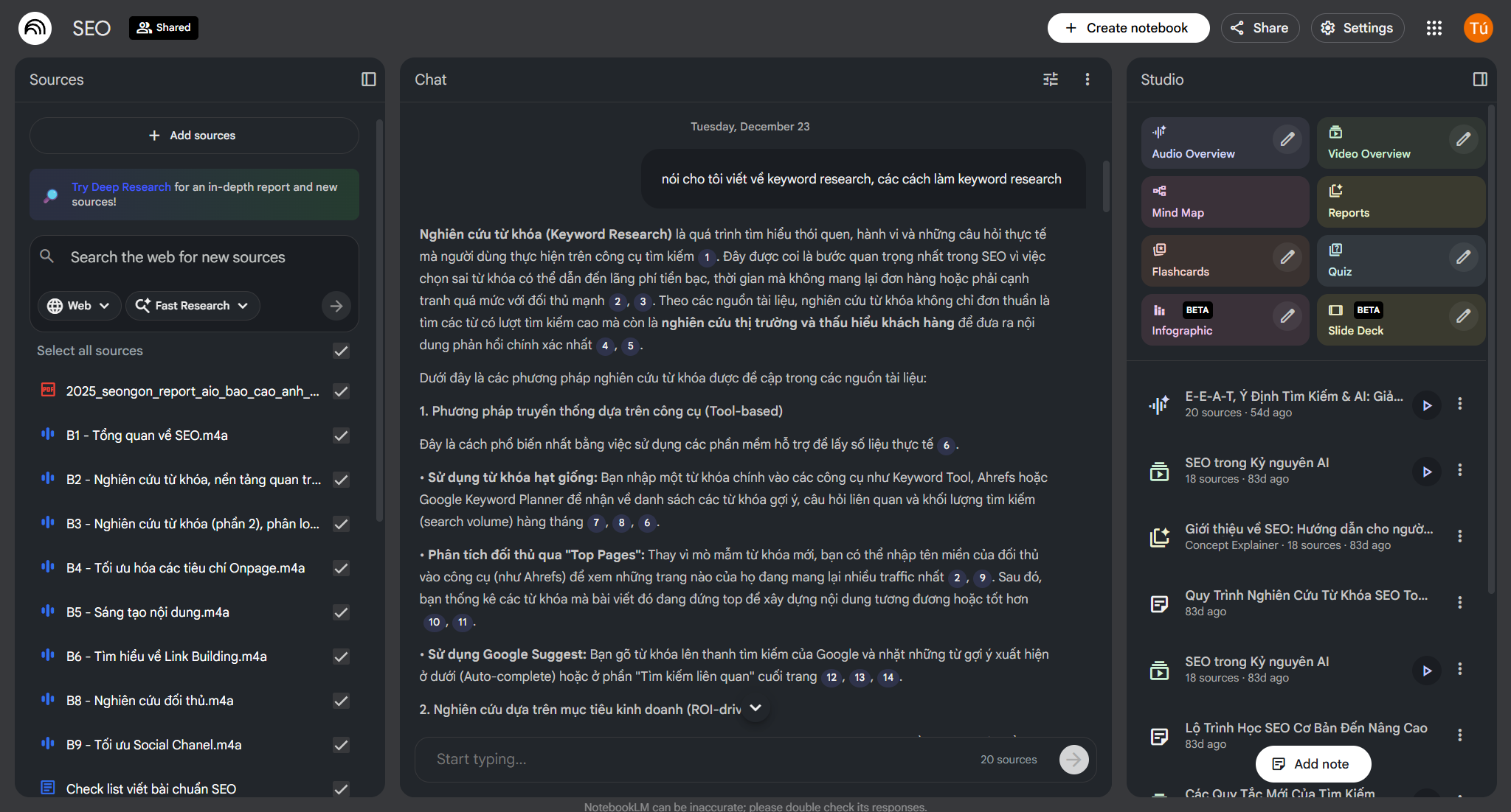 Series learn AI from 0: Mình đã sử dụng NotebookLM để làm market ...