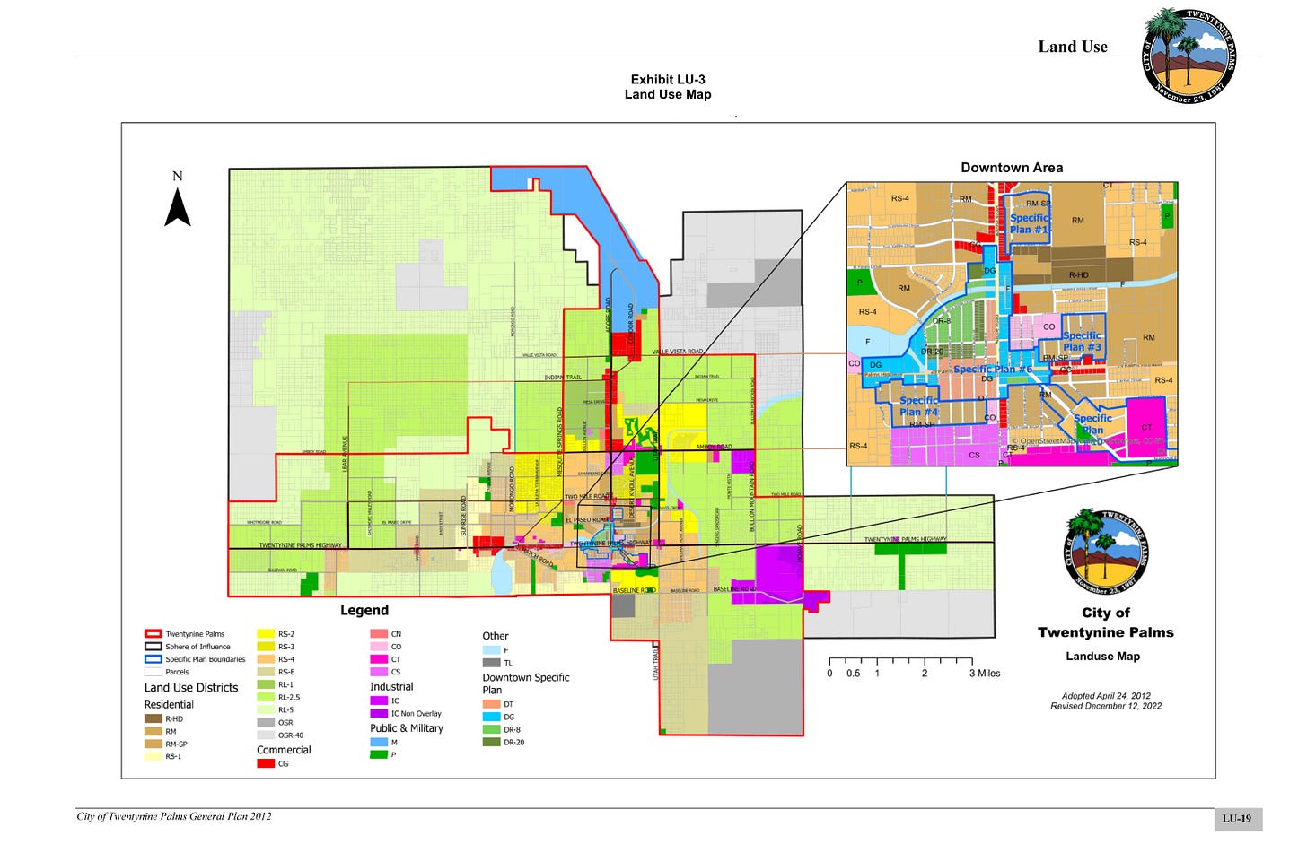 Land Use Maps from the Twentynine Palms 2012 General Plan
