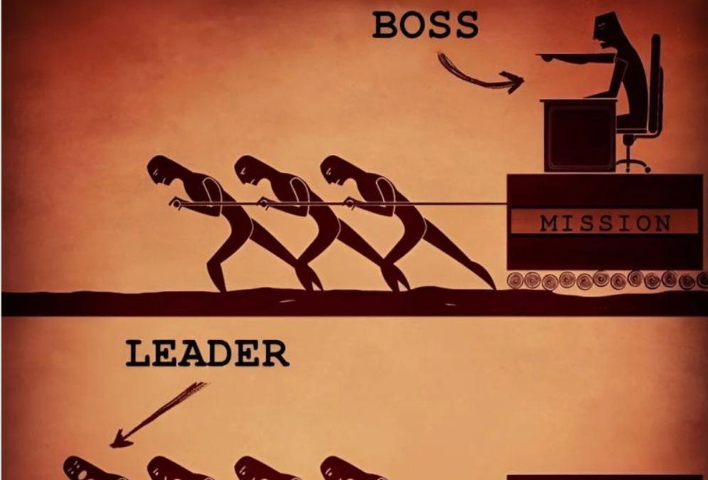 Junk Meme: Boss vs. Leader - by Jake Tuber - Work Wise