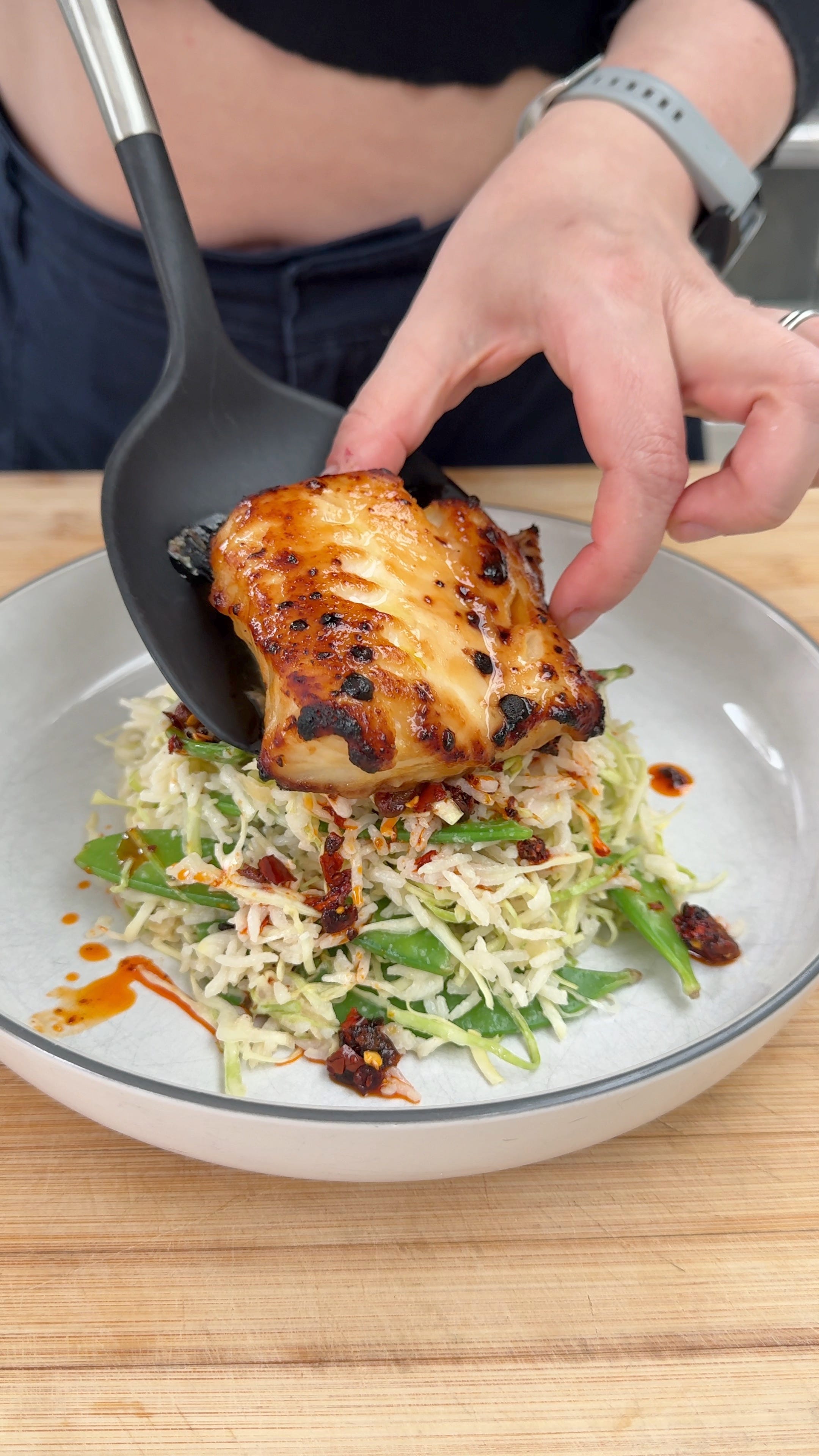 Miso Cod & Pickled Ginger Slaw - Chef Anna Frazer