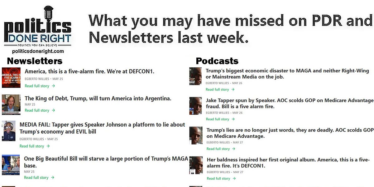 What you may have missed on PDR and Newsletters last week. (2025-05-25 ...