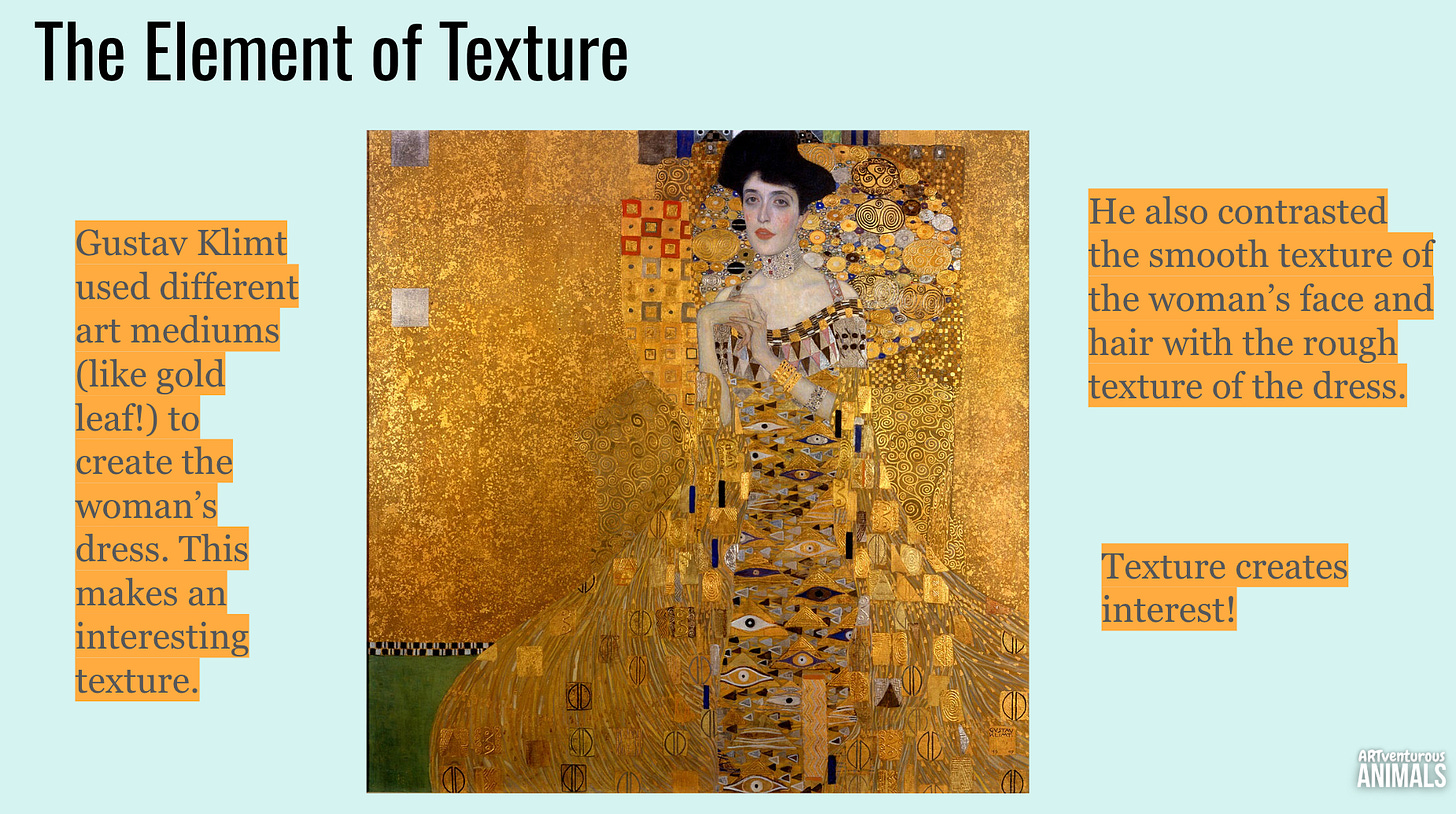 rough texture art examples