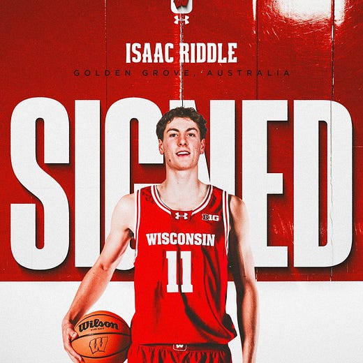 Wisconsin men’s basketball signs Australian forward Isaac Riddle
