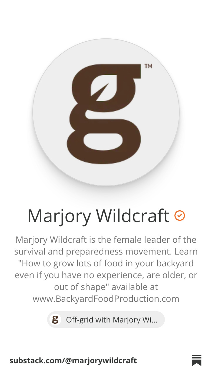 Marjory Wildcraft | Substack