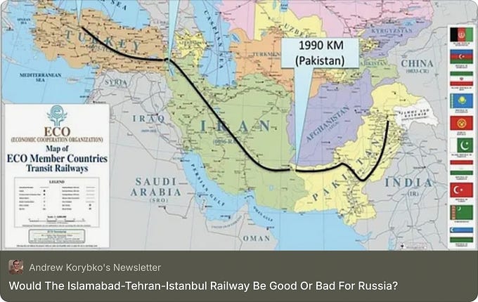 Andrew Korybko (@korybko): "Would The Islamabad-Tehran-Istanbul Railway ...